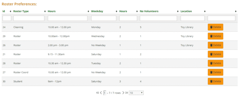 Roster Preferences – add or delete - MiBaseNZ - Documentation